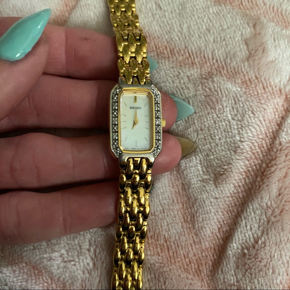 Seiko Vintage Gold Diamond Watch - Gem